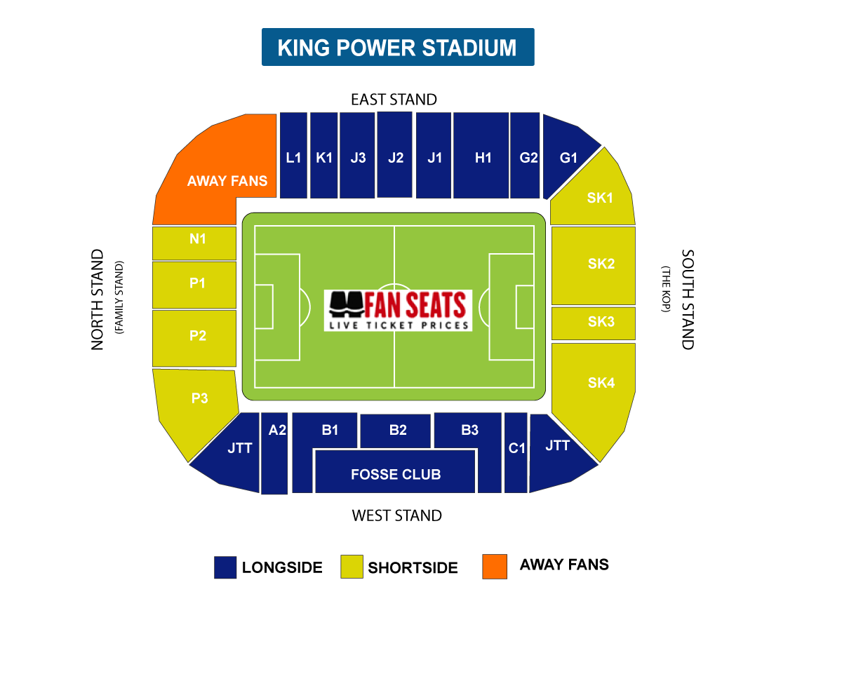 King Power Stadium Seating Maps and Tickets | FanSeats