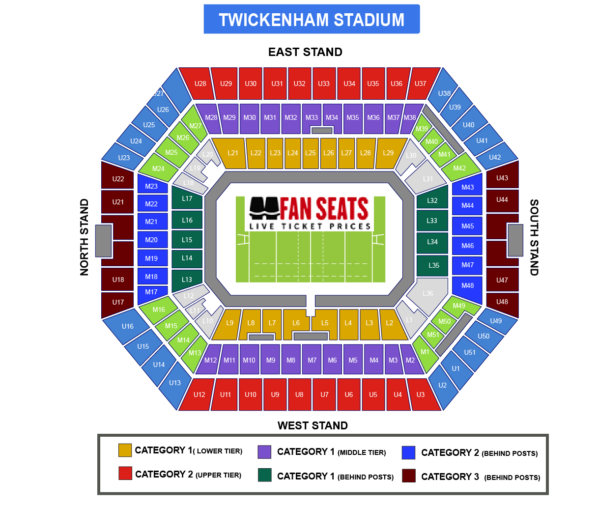 Twickenham Stadium Seating Maps and Tickets | FanSeats