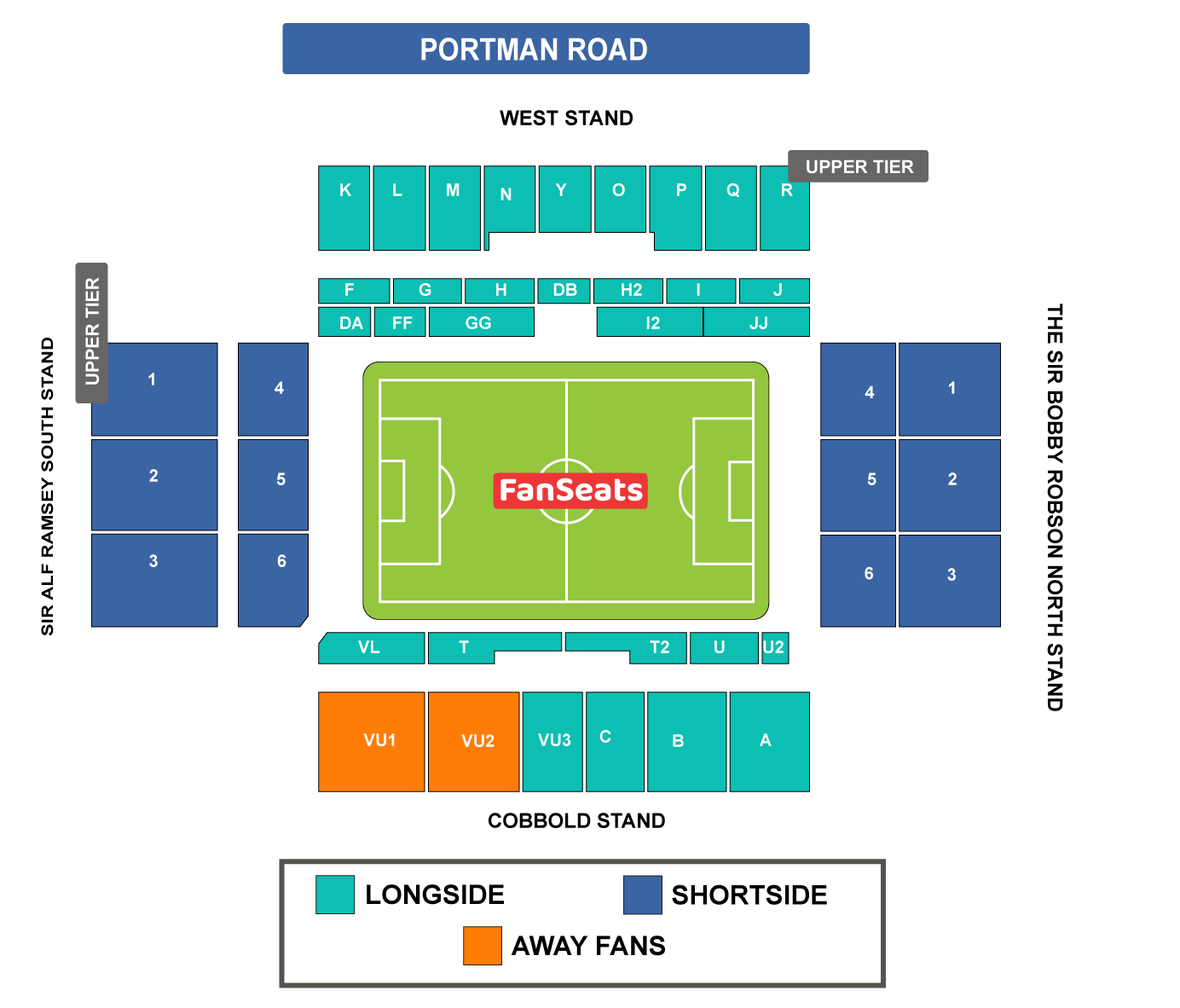 Portman Road Stadium Seating Maps and Tickets | FanSeats